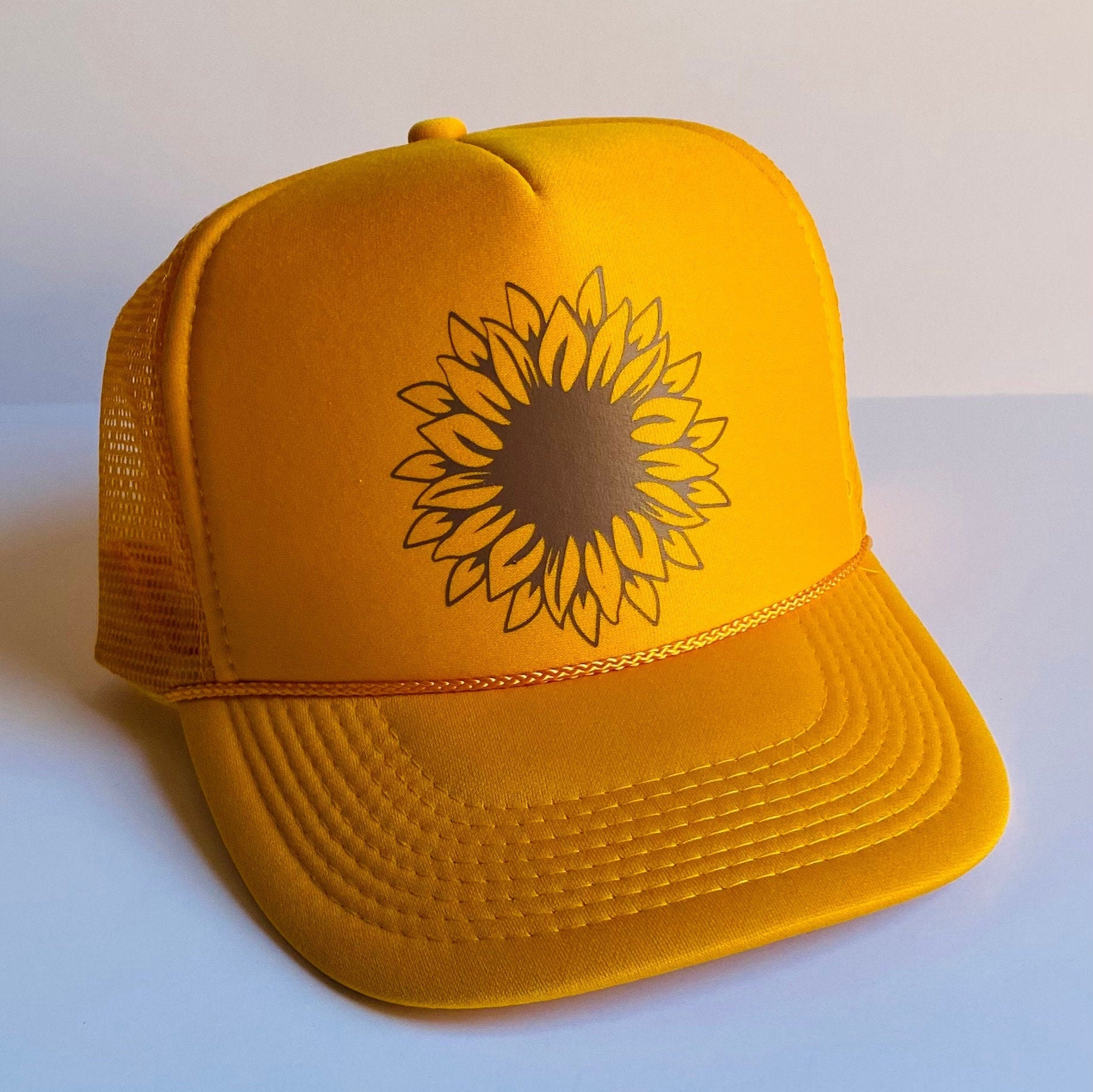 Sunflower Trucker Hat - Etsy