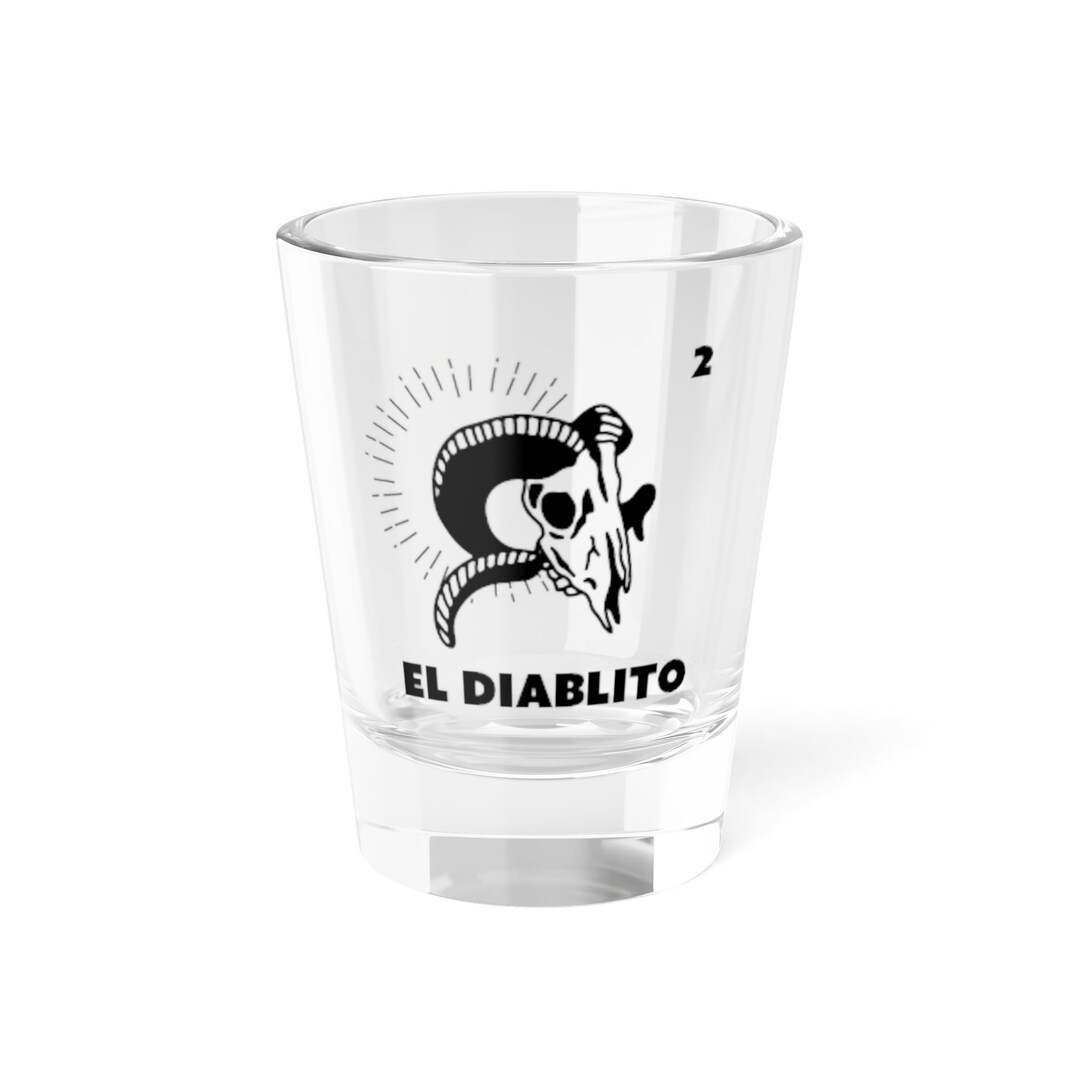 El Diablito Shot Glass Mexican Loteria Unique Halloween Gifts - Etsy