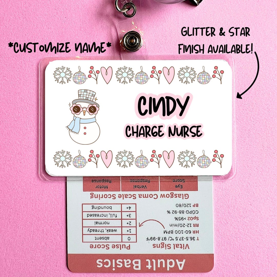 Custom Nurse Badge Name Tag/ Badge Buddy/ Badge Reel Name Card/ Badge ...