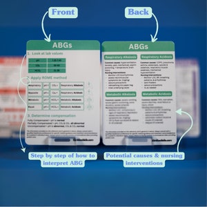 Adult Basics Nurse Reference Card Bundle/ Nurse Gift/ New Nurse ...