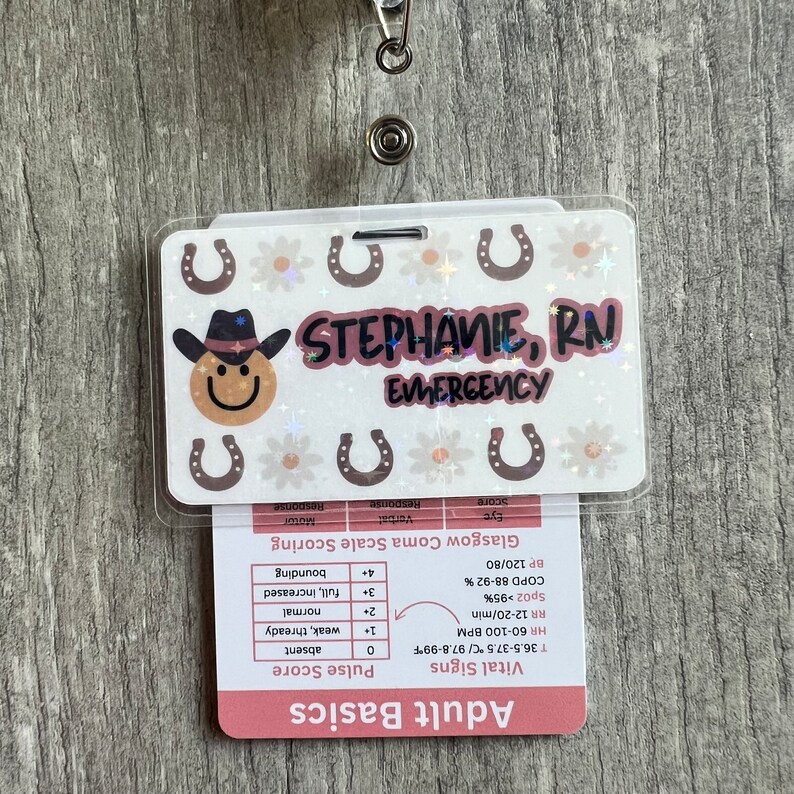 Custom Nurse Badge Name Tag/ Badge Buddy/ Badge Reel Name Card/ Badge ...