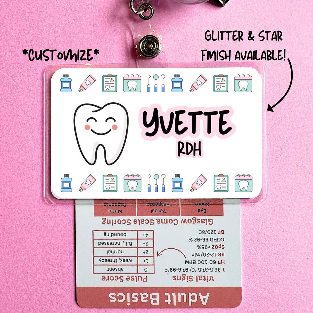 Custom Nurse Badge Name Tag/ Badge Buddy/ Badge Reel Name Card/ Badge ...