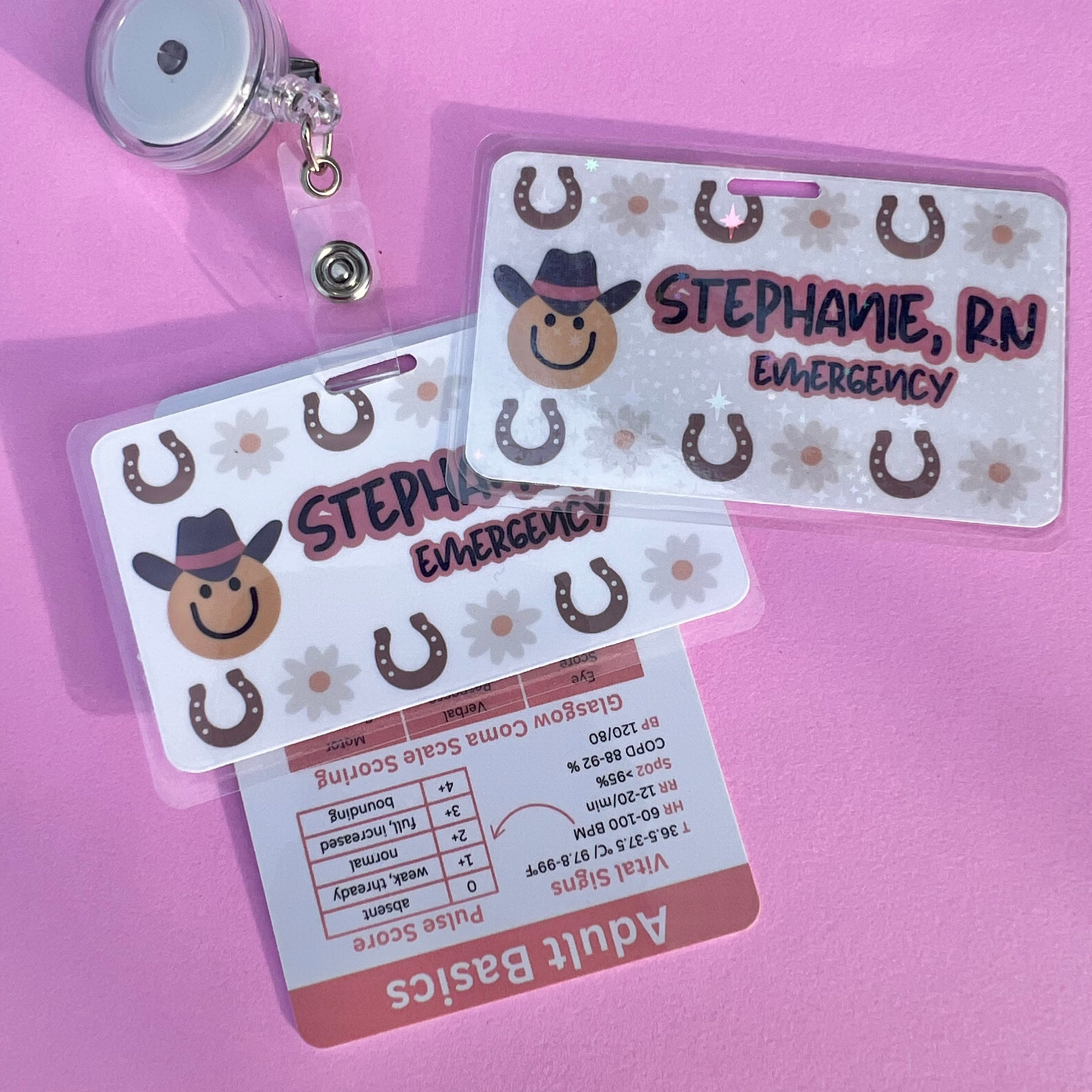 Custom Nurse Badge Name Tag/ Badge Buddy/ Badge Reel Name Card/ Badge ...