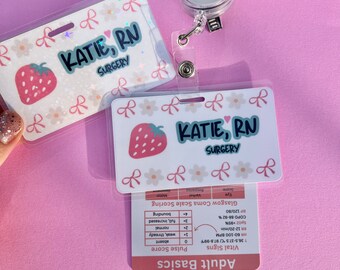 Custom Nurse Badge Name Tag/ Badge Buddy/ Badge Reel Name Card/ Badge ...