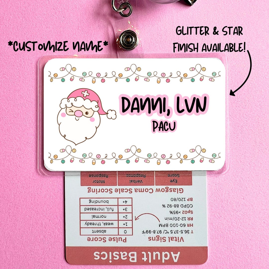 Custom Nurse Badge Name Tag/ Badge Buddy/ Badge Reel Name Card/ Badge ...