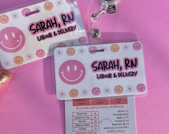 Custom Nurse Badge Name Tag/ Badge Buddy/ Badge Reel Name Card/ Badge ...