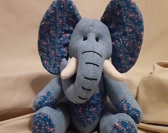 Custom Stuffed Elephant Personalized Stuffed Animal Keepsake Memory ...