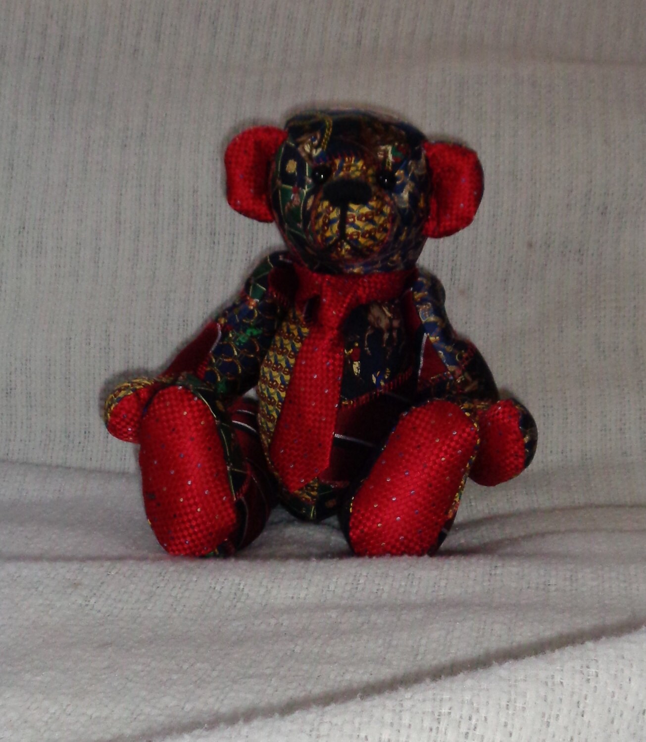 6 Necktie Patchwork Memory Bear - Etsy