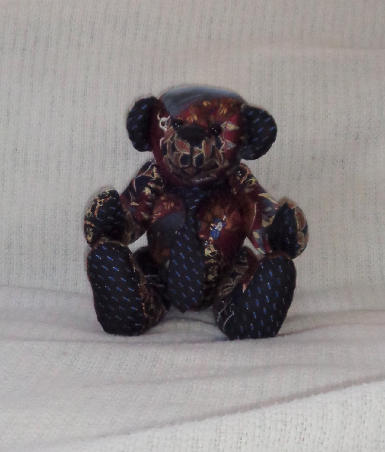 6 Necktie Patchwork Memory Bear - Etsy