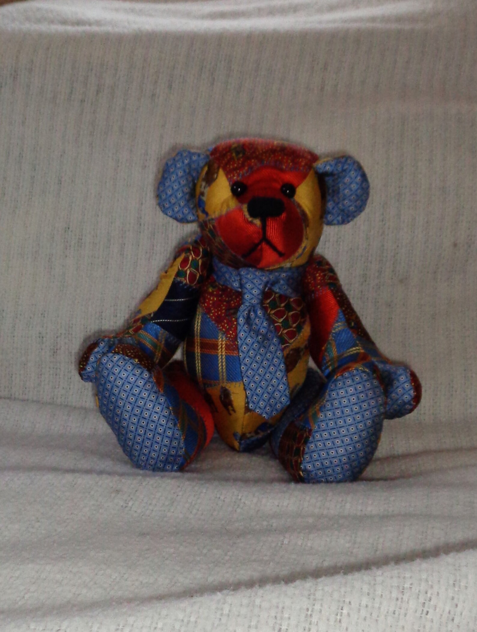 6 Necktie Patchwork Memory Bear - Etsy
