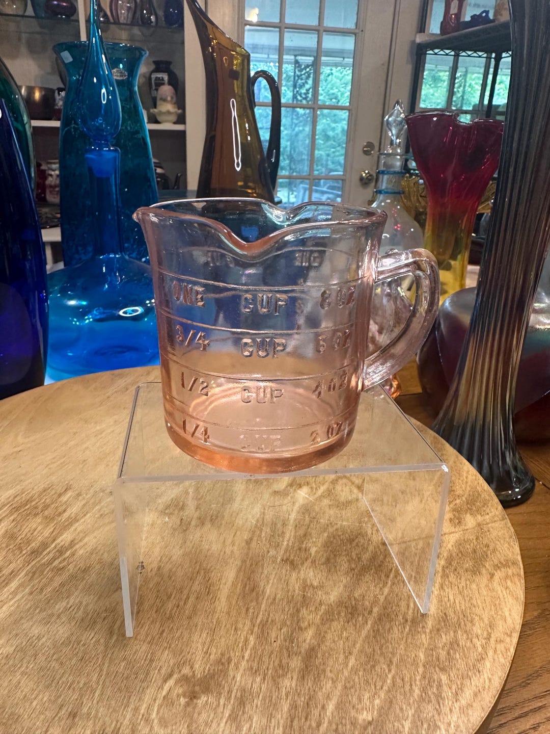 Vintage Kellogg's Pink Depression Glass Measuring Cup Triple Spout - Etsy