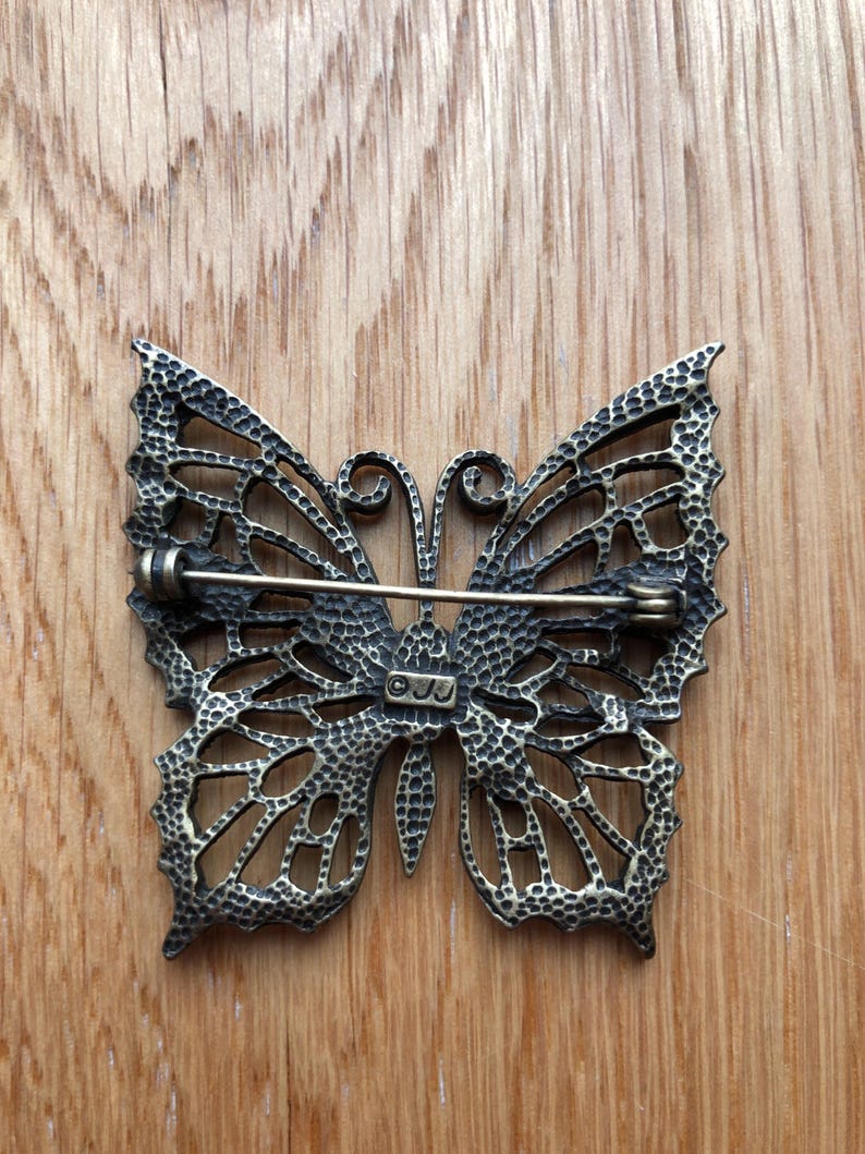 Vintage JJ Butterfly Brooch - Etsy