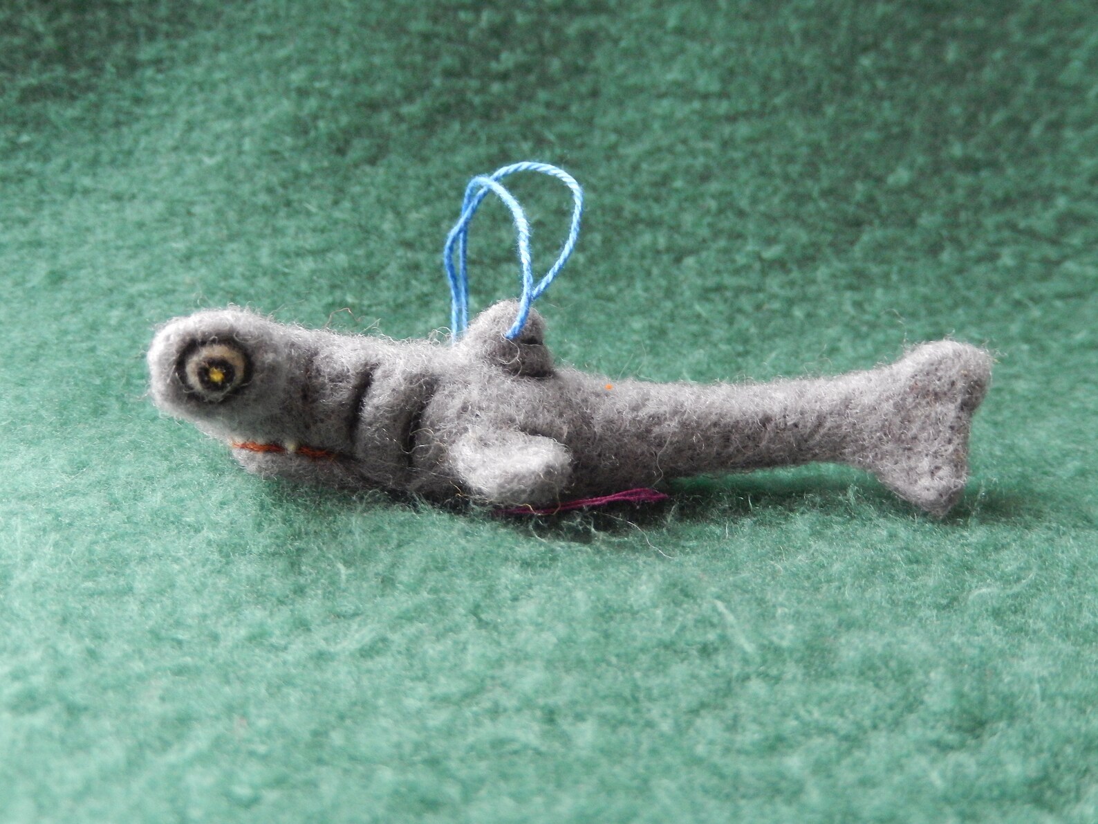 Needle Felted Shark Ornament OOAK Needle Felted | Etsy