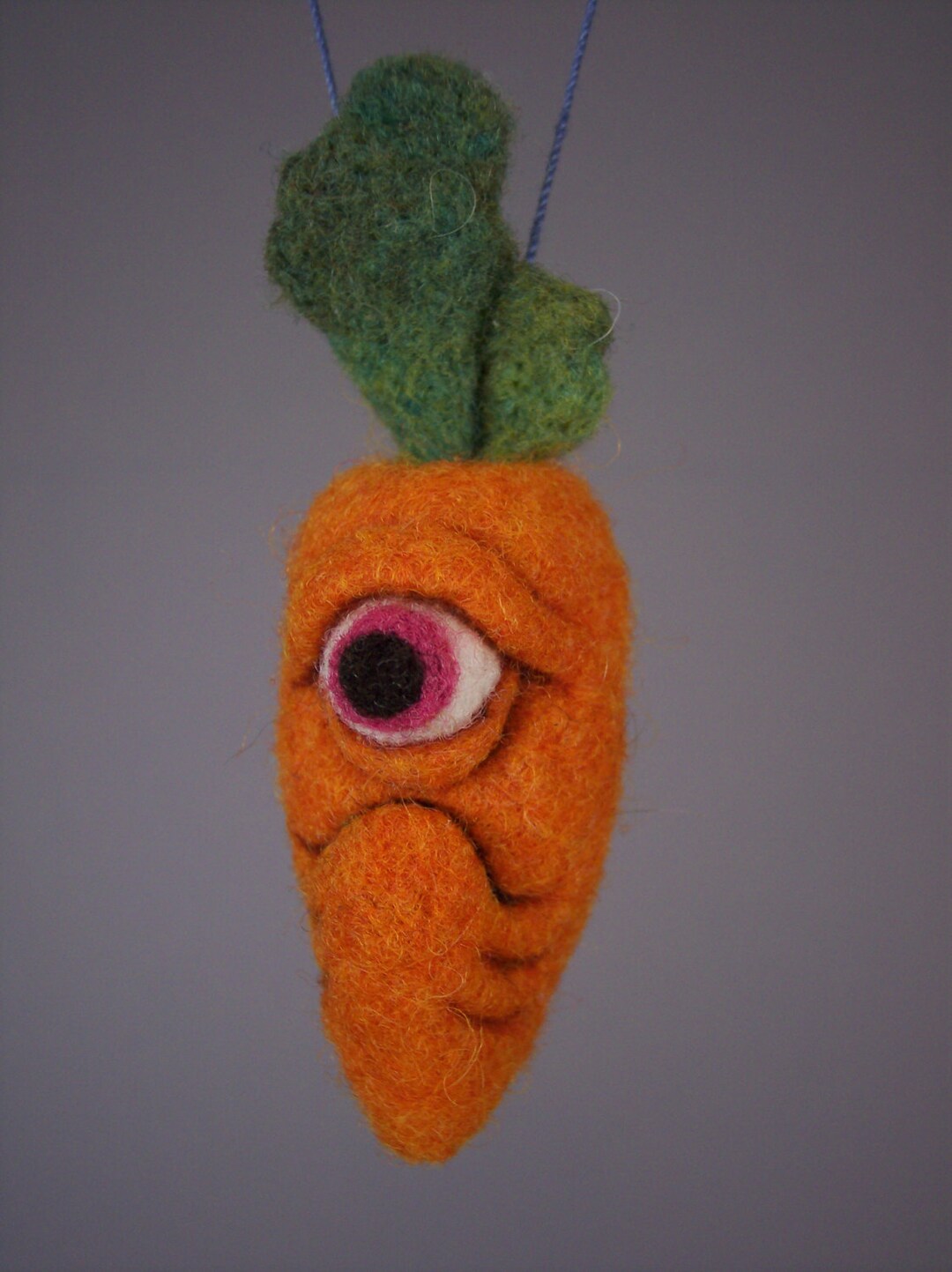 Sad Cyclops Carrot Ornament OOAK Needle Felted - Etsy