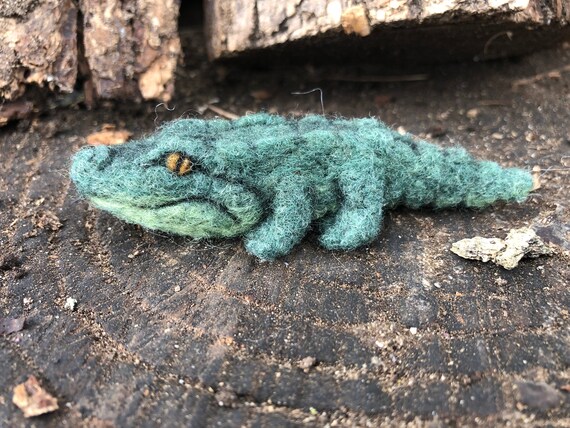 Felted Alligator Ornament or Sculpture - Etsy