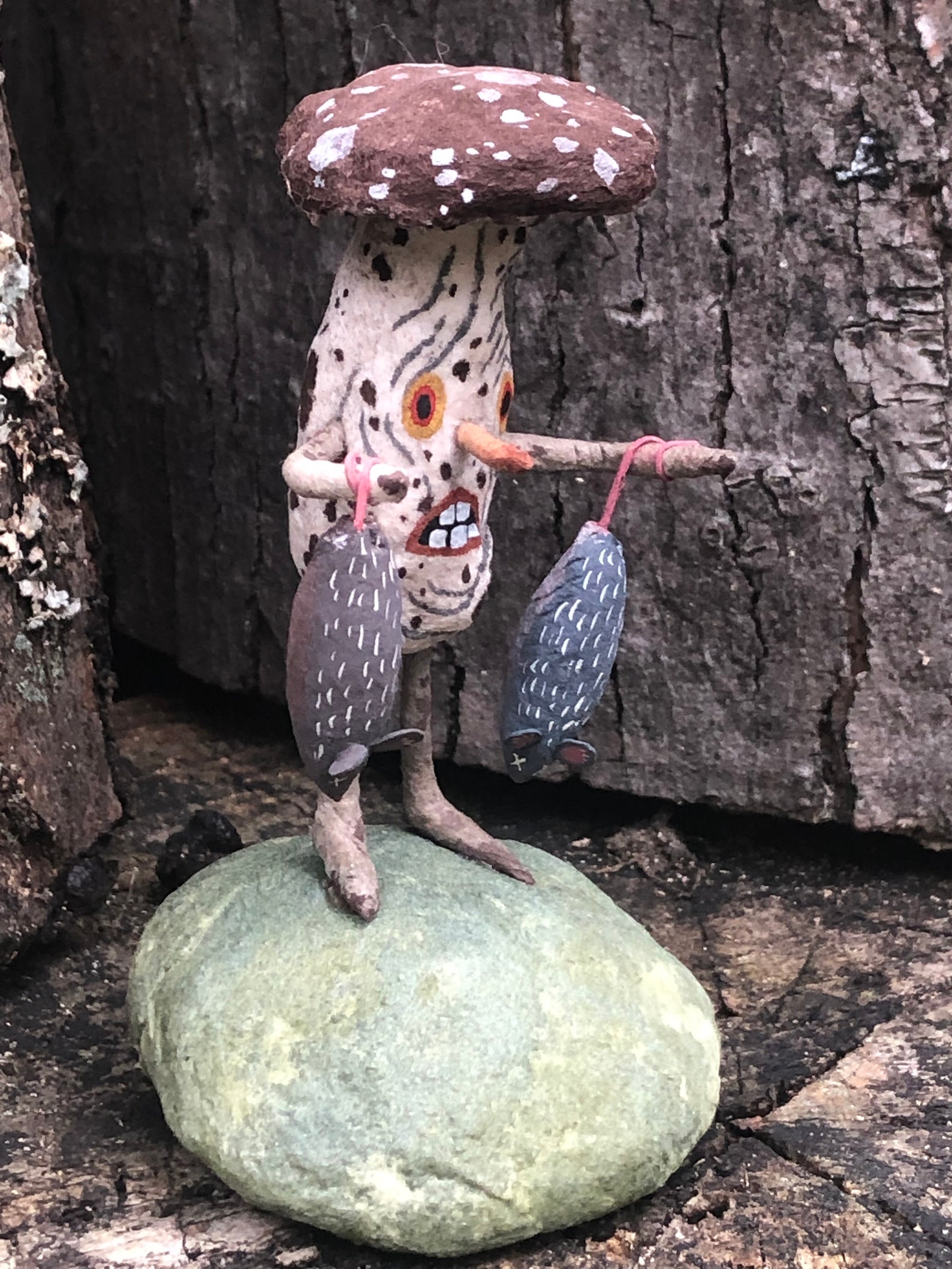 Spun Cotton Mushroom Dead Rat Seller Sculpture - Etsy