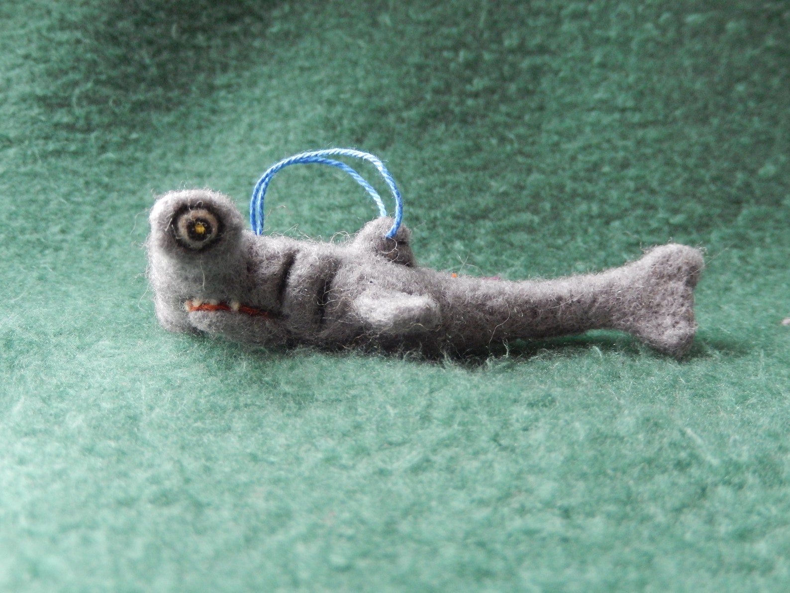 Needle Felted Shark Ornament OOAK Needle Felted | Etsy
