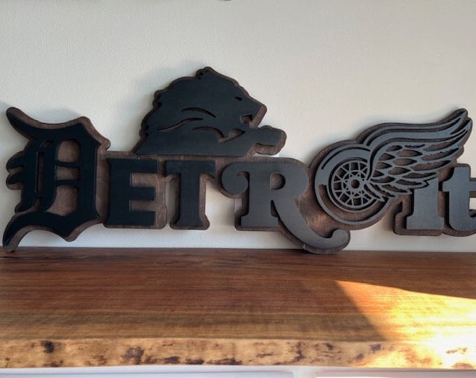 DETROIT Sports Sign-lions, Tigers, Red Wings Wall Art. Detroit Vs ...