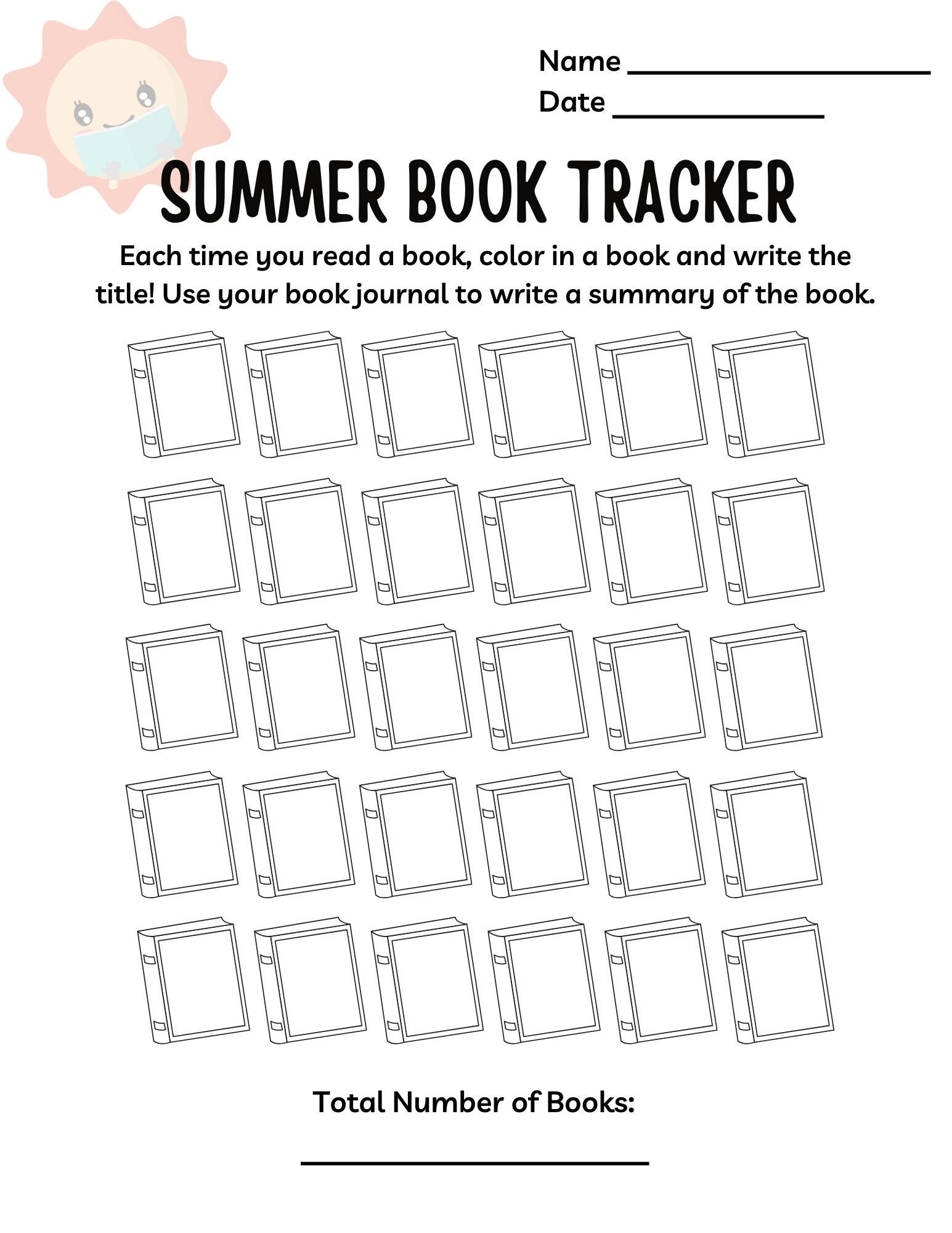 Summer Reading Tracker - Etsy