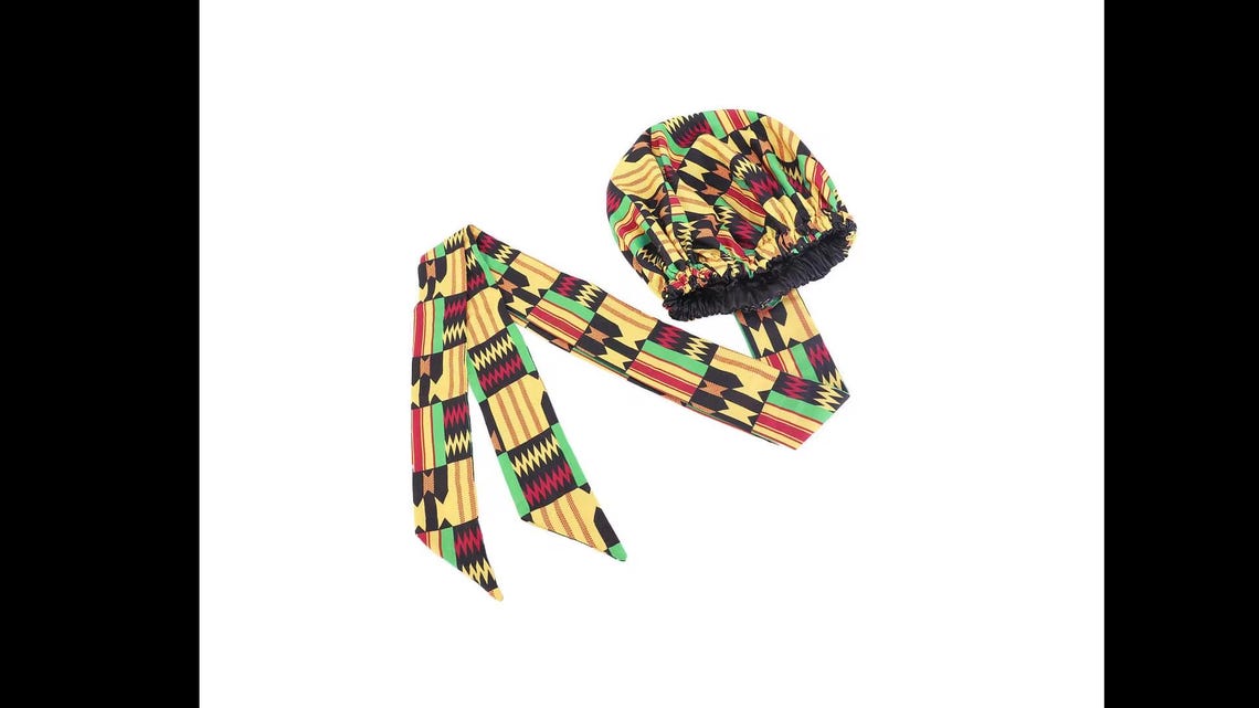 Traditional African Print Hair Bonnet - Etsy