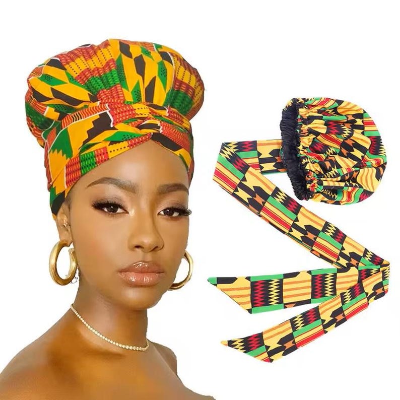 Traditional African Print Hair Bonnet - Etsy