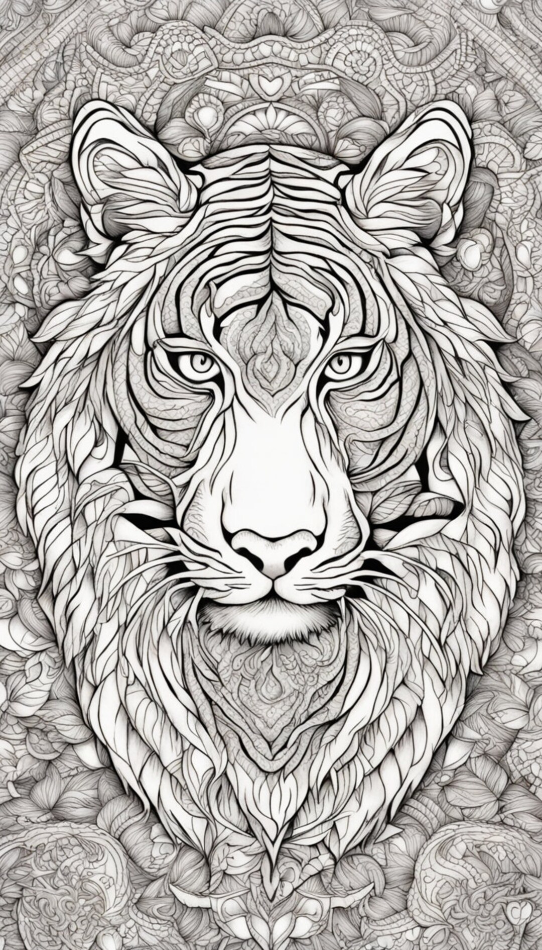 Tiger Mandala to Color - Animal Mandala Coloring Page, Tiger Coloring ...