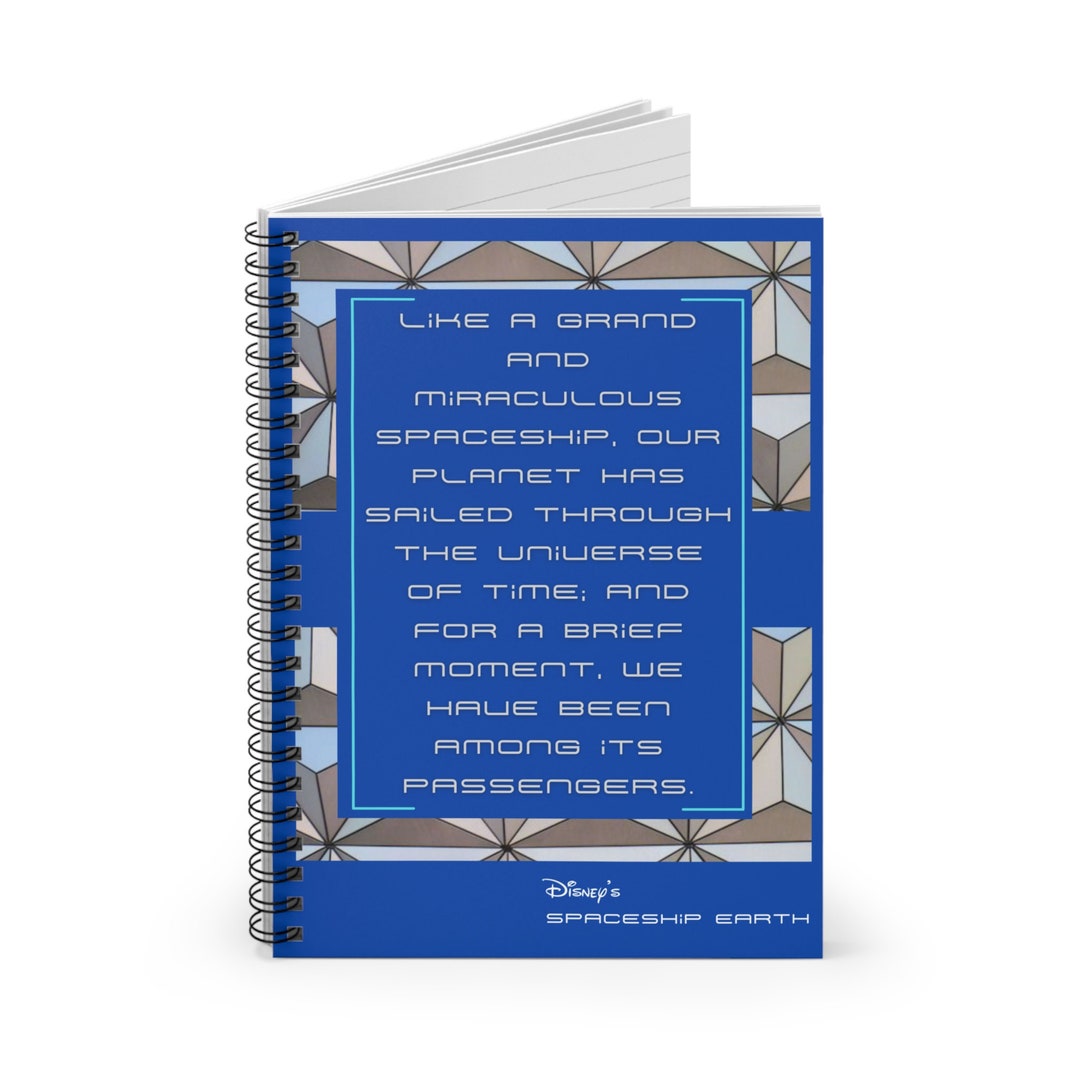 Spaceship Earth Notebook, Theme Park Journal, Disney Notebook Gift ...