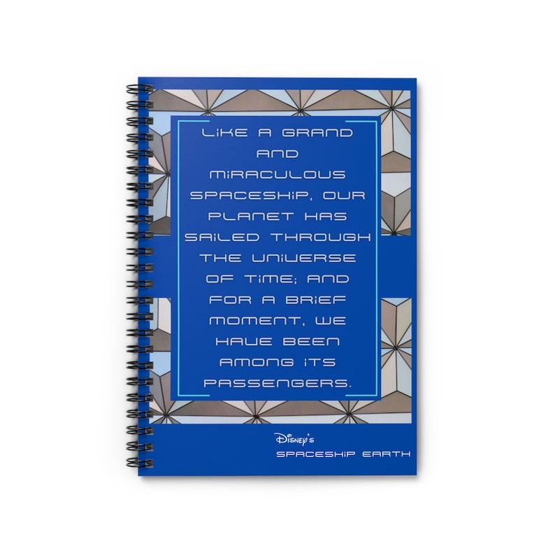 Spaceship Earth Notebook, Theme Park Journal, Disney Notebook Gift ...