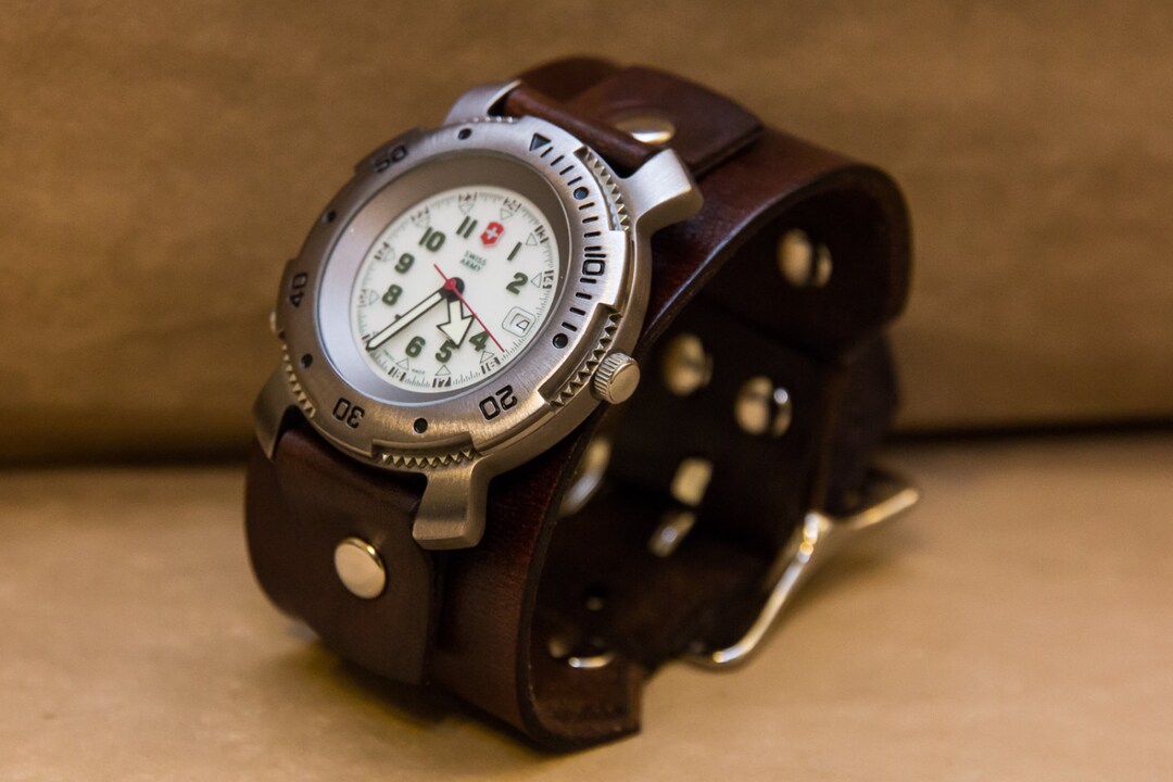 Leather Cuff Watch Bracelet Handmade Custom (watch NOT Included) - Etsy