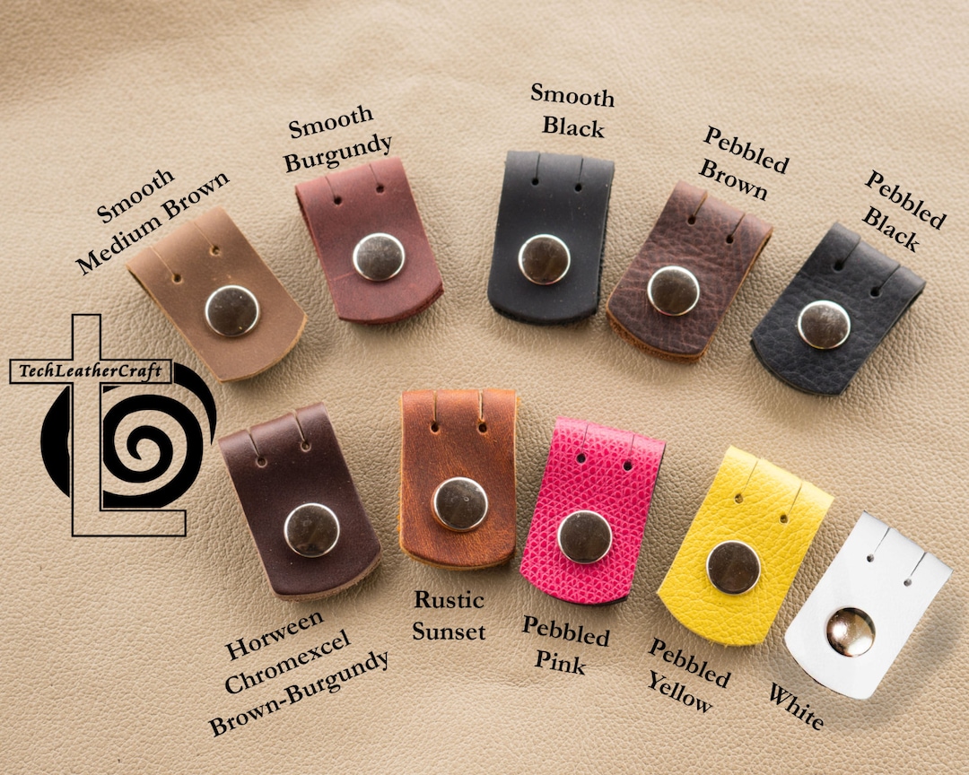 Leather Cord Cable Earbud Holder - Small and Light Cable or Earphone ...