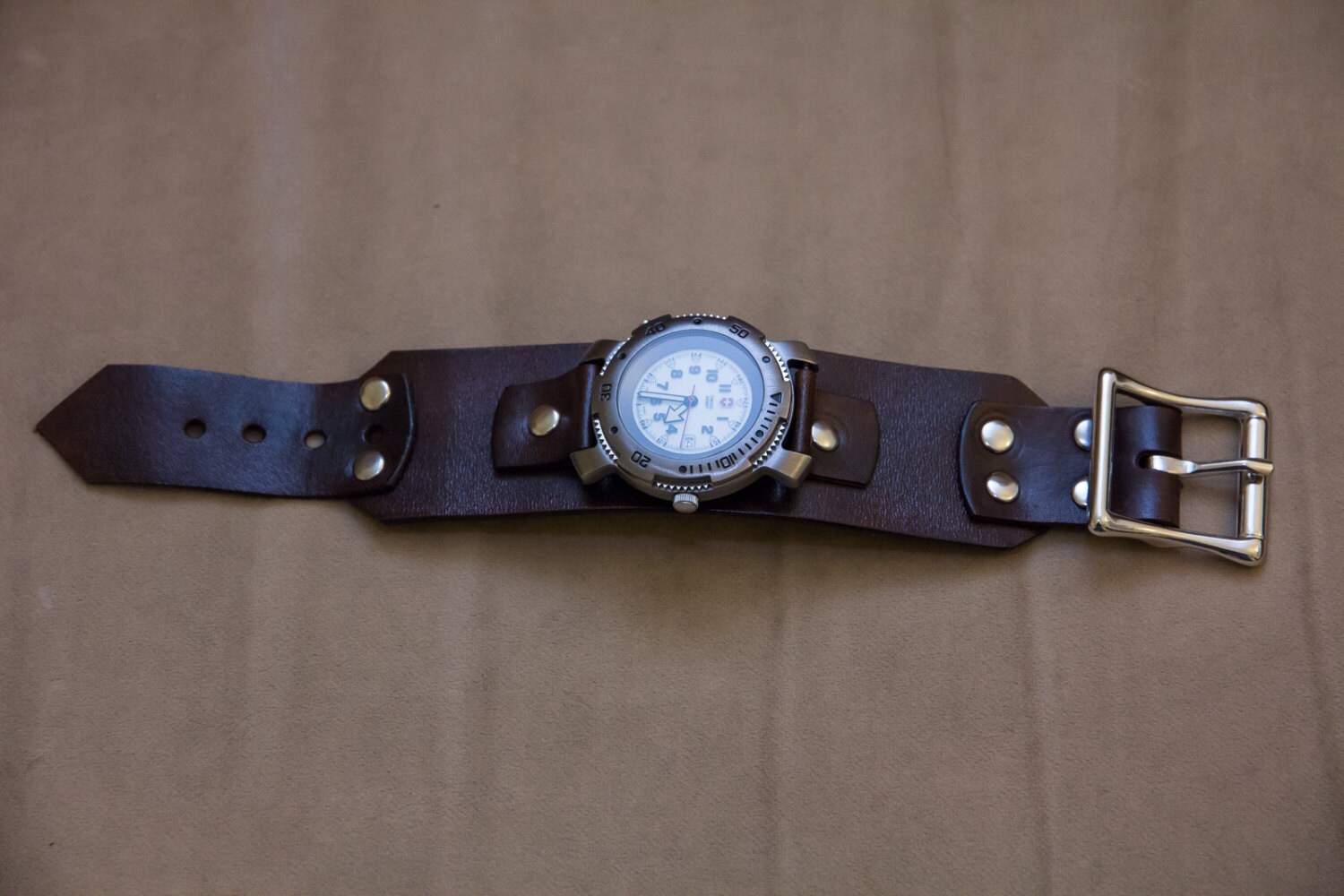 Leather Cuff Watch Bracelet Handmade Custom (watch NOT Included) - Etsy