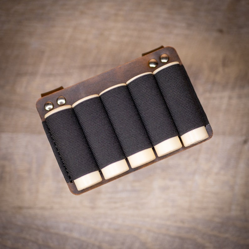 Leather Shotgun Shell Holder for Belt Customized Monogram Handmade in ...