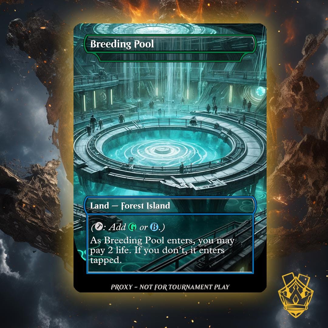 Breeding Pool – MTG Custom Proxy Card - Shock Lands - Etsy