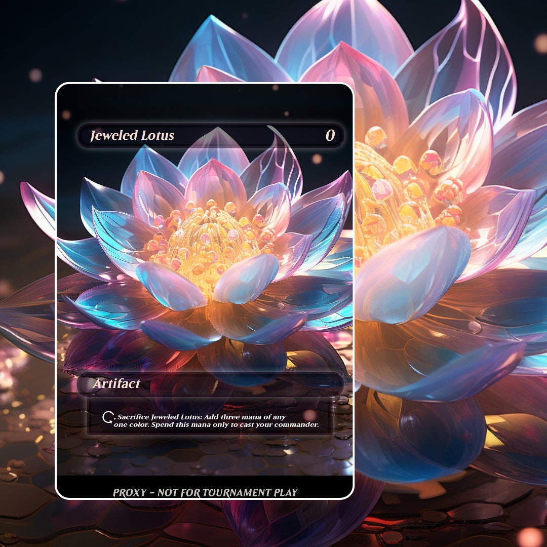 Jeweled Lotus MTG Proxy Commander Legends MTG Proxy Card - Etsy