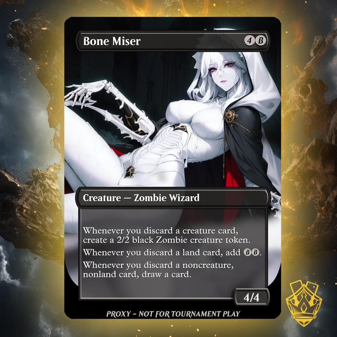 Bone Miser – MTG Custom Proxy Card - NSFW - Etsy