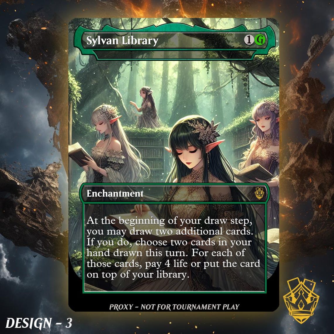 Sylvan Library MTG Custom Proxy - Etsy