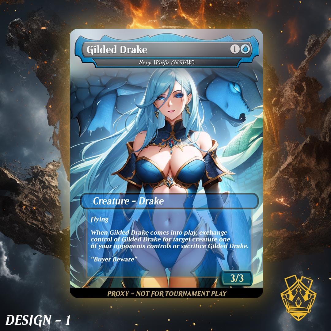 Gilded Drake – MTG Proxy Card - NSFW Collection - Etsy