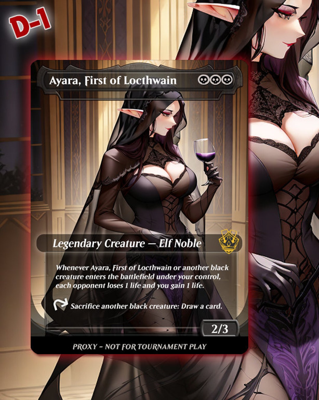 Ayara, First of Locthwain - MTG Proxy - NSFW Version - Etsy