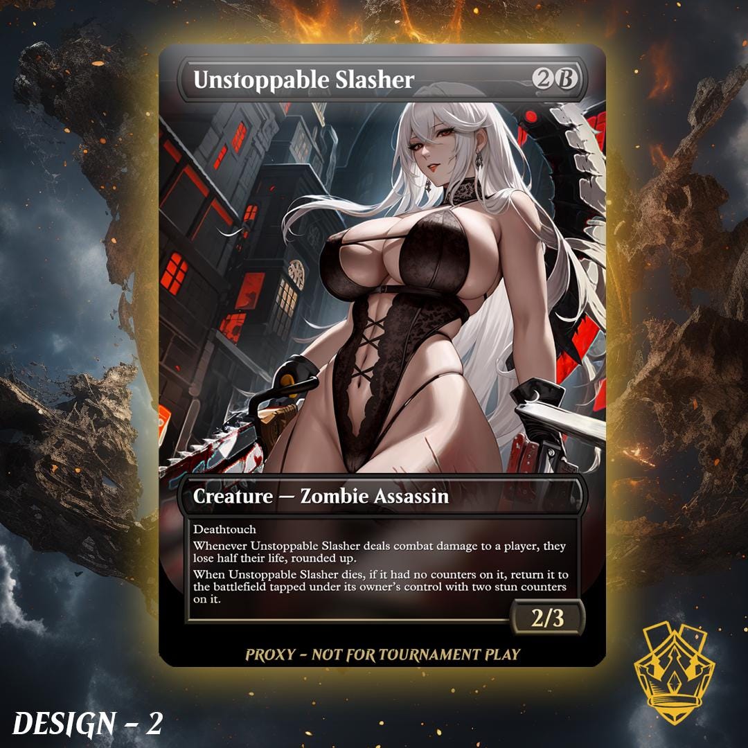 Unstoppable Slasher - MTG Custom Proxy - NSFW - Etsy