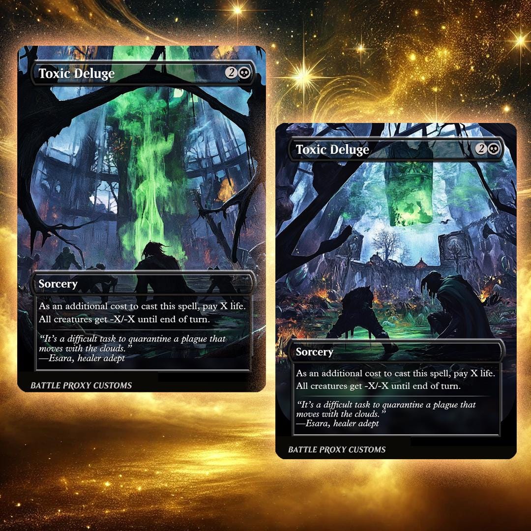 MTG Custom Proxy - Toxic Deluge [dual-faced] - Etsy