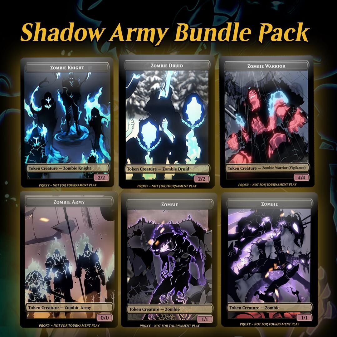 Shadow Army Tokens – MTG Custom Proxy Card | Solo Leveling - Etsy