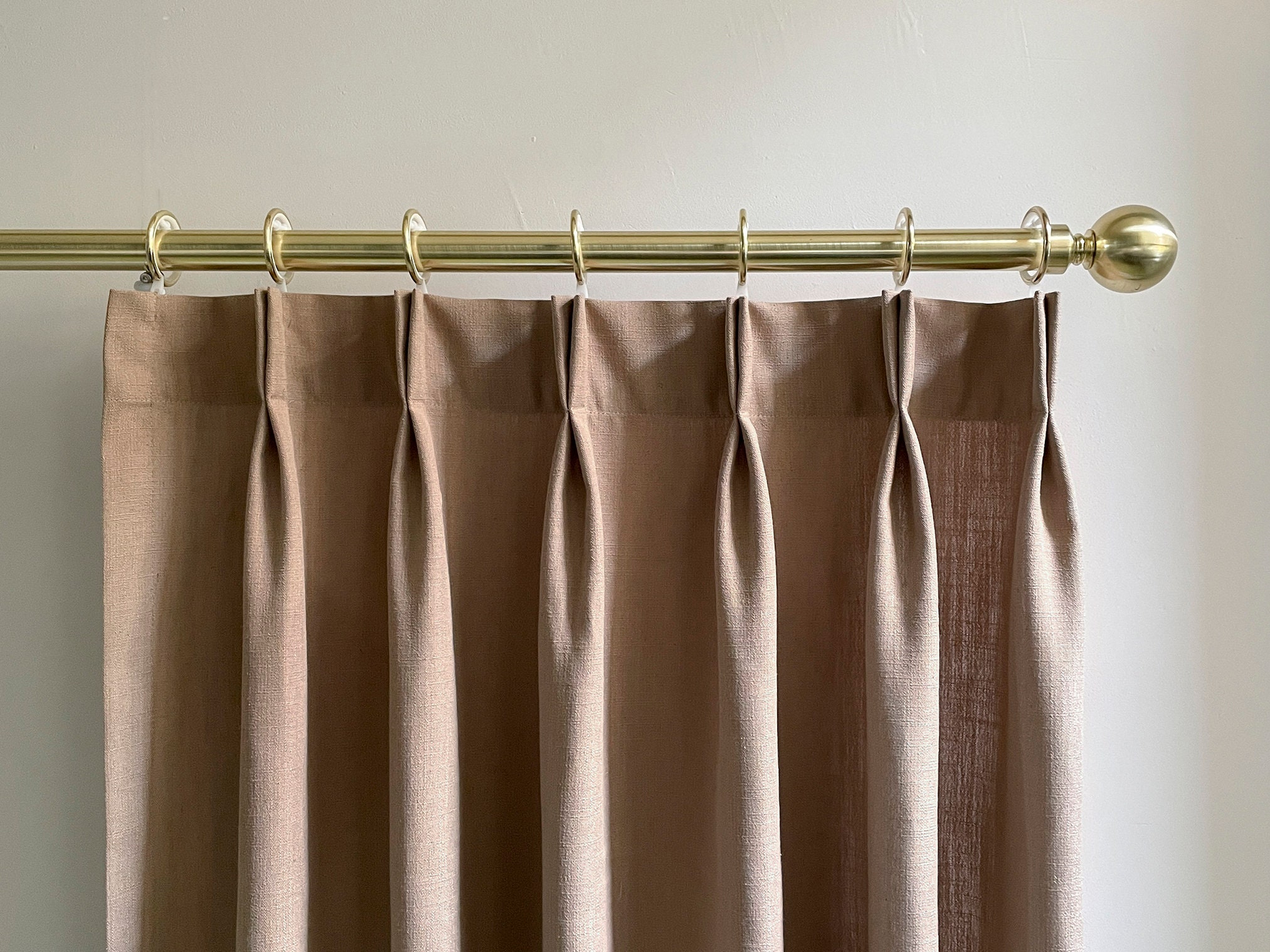 Premium Linen Curtains,brown Cotton Linen Curtain Panels,luxury Solid ...