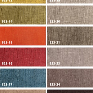 Set of 2 Linen Color Block Curtain Panels,custom Linen Curtains,modern ...