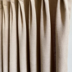 Premium Linen Curtains,brown Cotton Linen Curtain Panels,luxury Solid ...