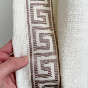 Pleated White Cotton Linen Curtain With Trims,linen Curtain Panels ...