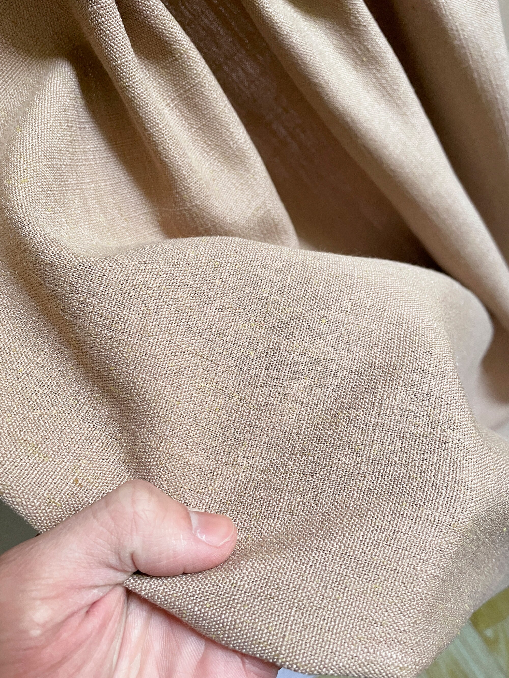 Premium Linen Curtains,brown Cotton Linen Curtain Panels,luxury Solid ...