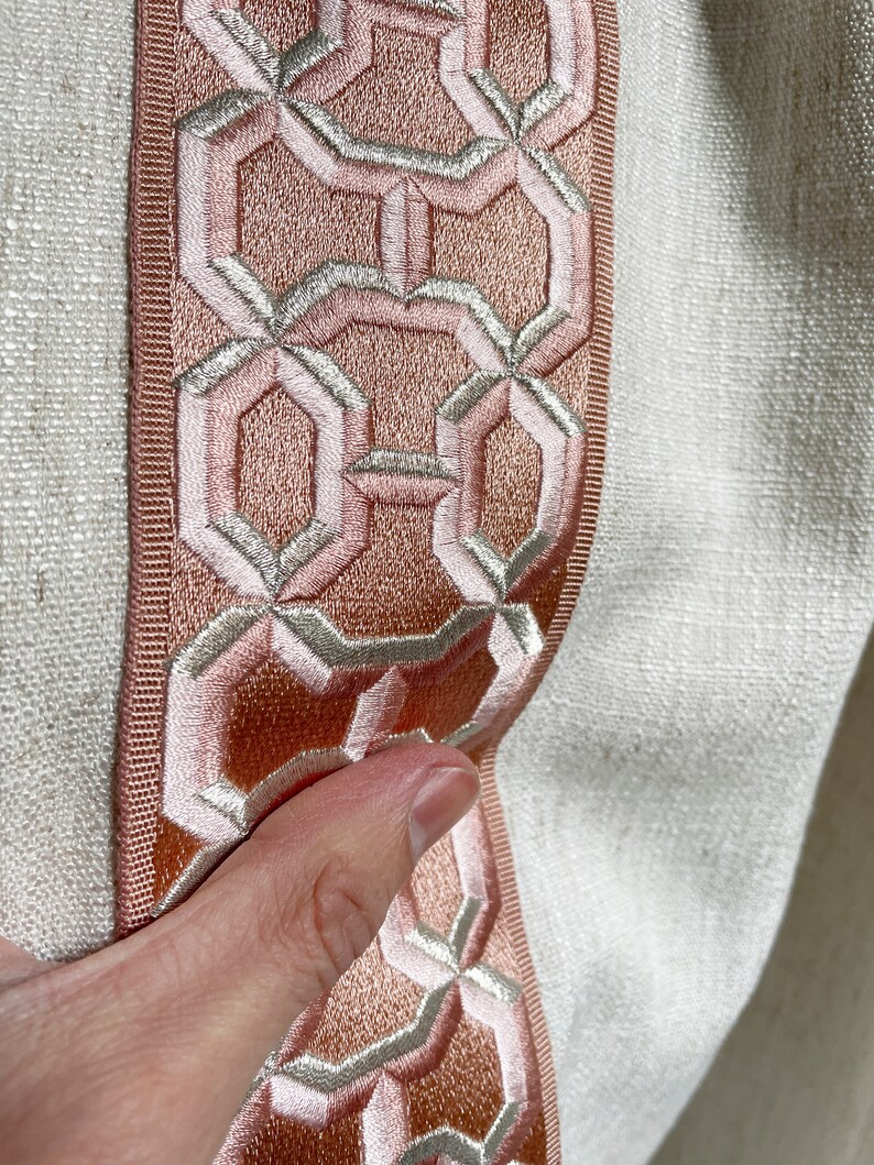 White Linen Curtains With Trim, Custom Linen Curtain Panels,pleated ...