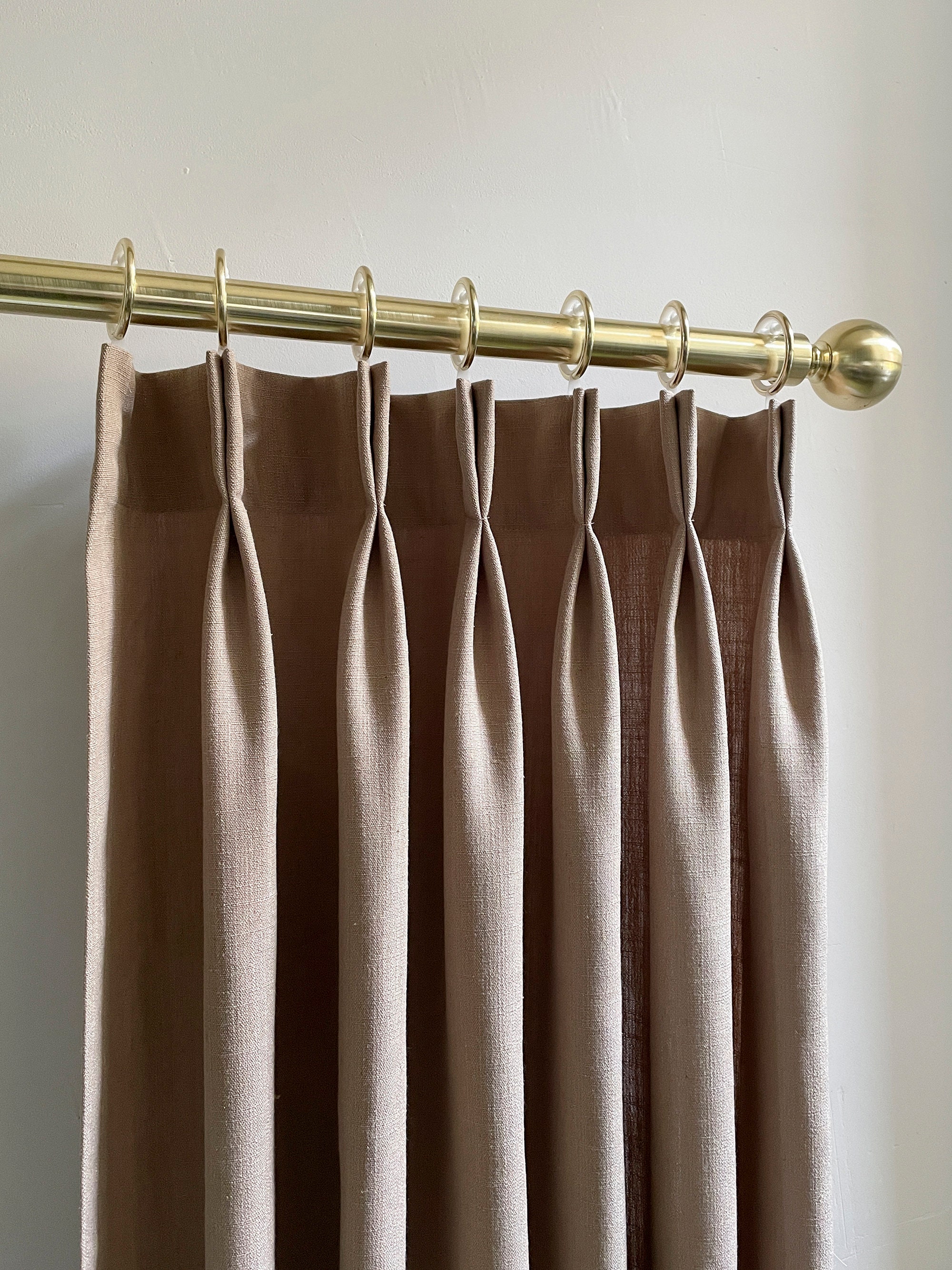 Premium Linen Curtains,brown Cotton Linen Curtain Panels,luxury Solid ...