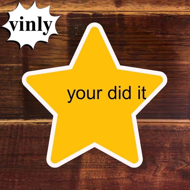 You Did It Gold Star - Etsy