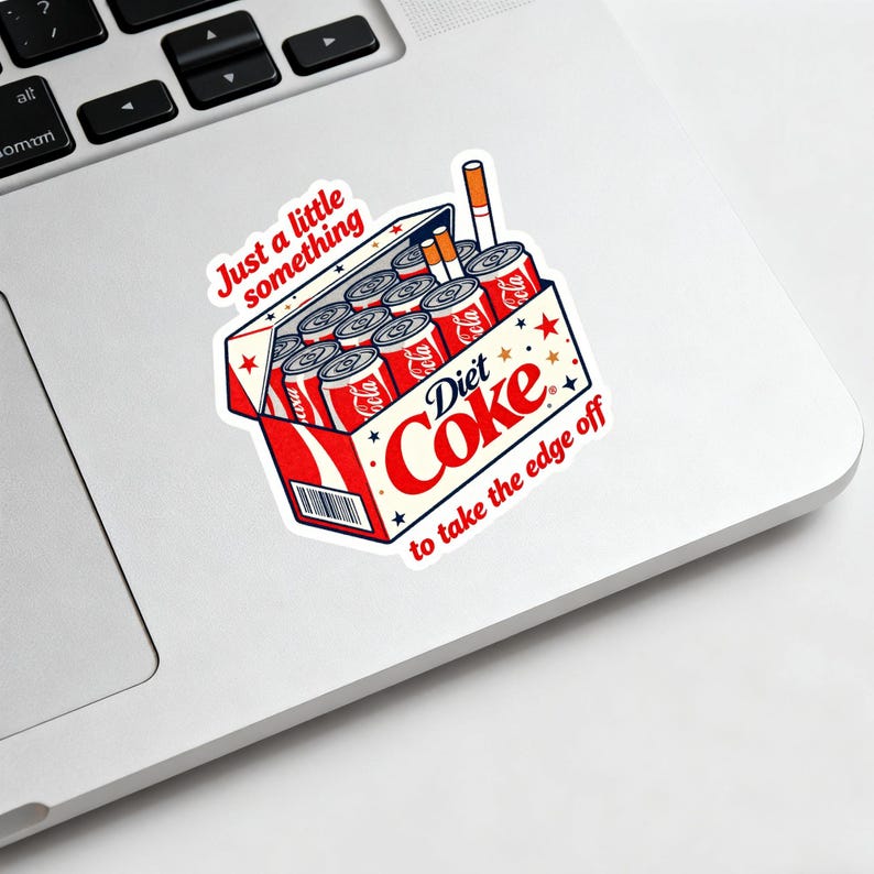 Diet Coke Fridge Cig Sticker - Etsy